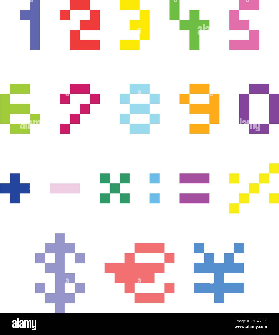 Digital graphic numbers Stock Vector Images - Alamy