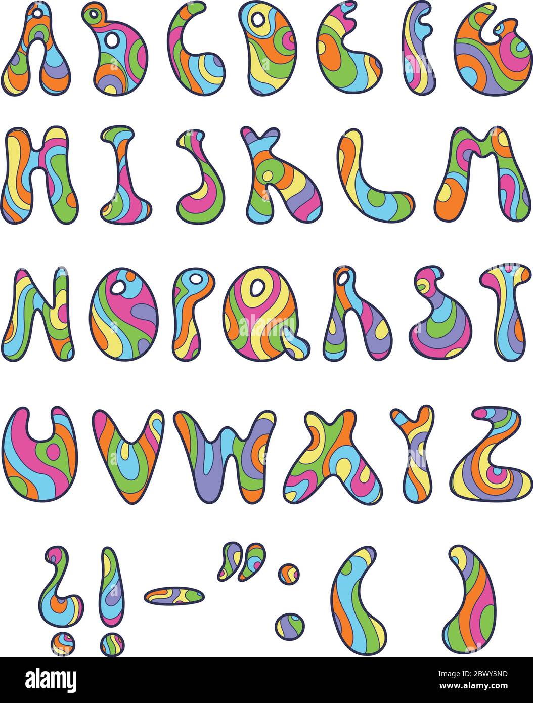 Psychedelic art vector vectors Cut Out Stock Images & Pictures - Alamy