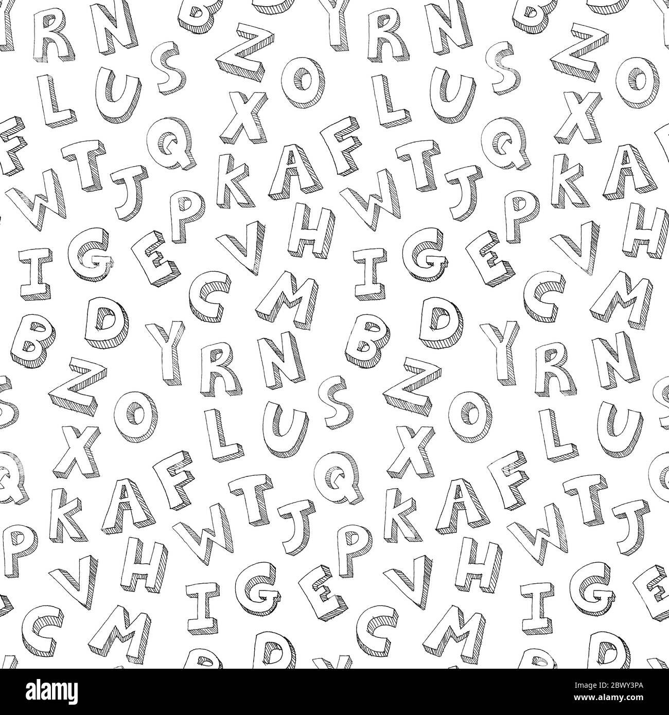 Cartoon text font hand drawing vector letters hi-res stock photography ...