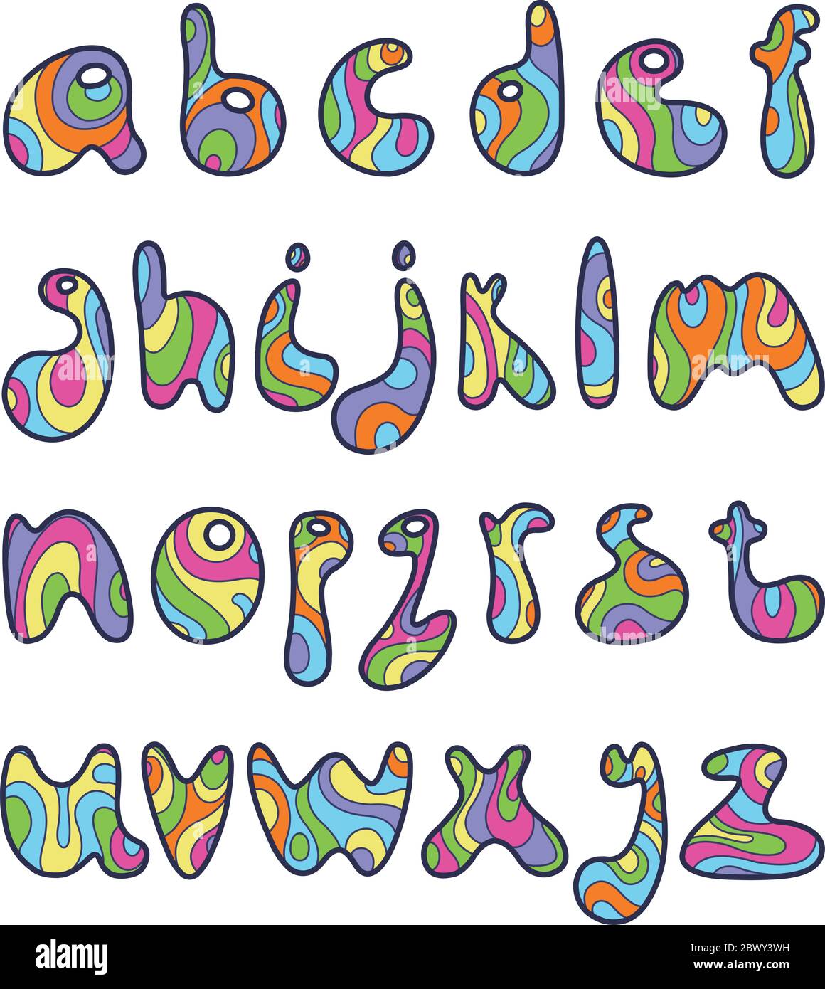 Retro psychedelic illustration Cut Out Stock Images & Pictures - Alamy