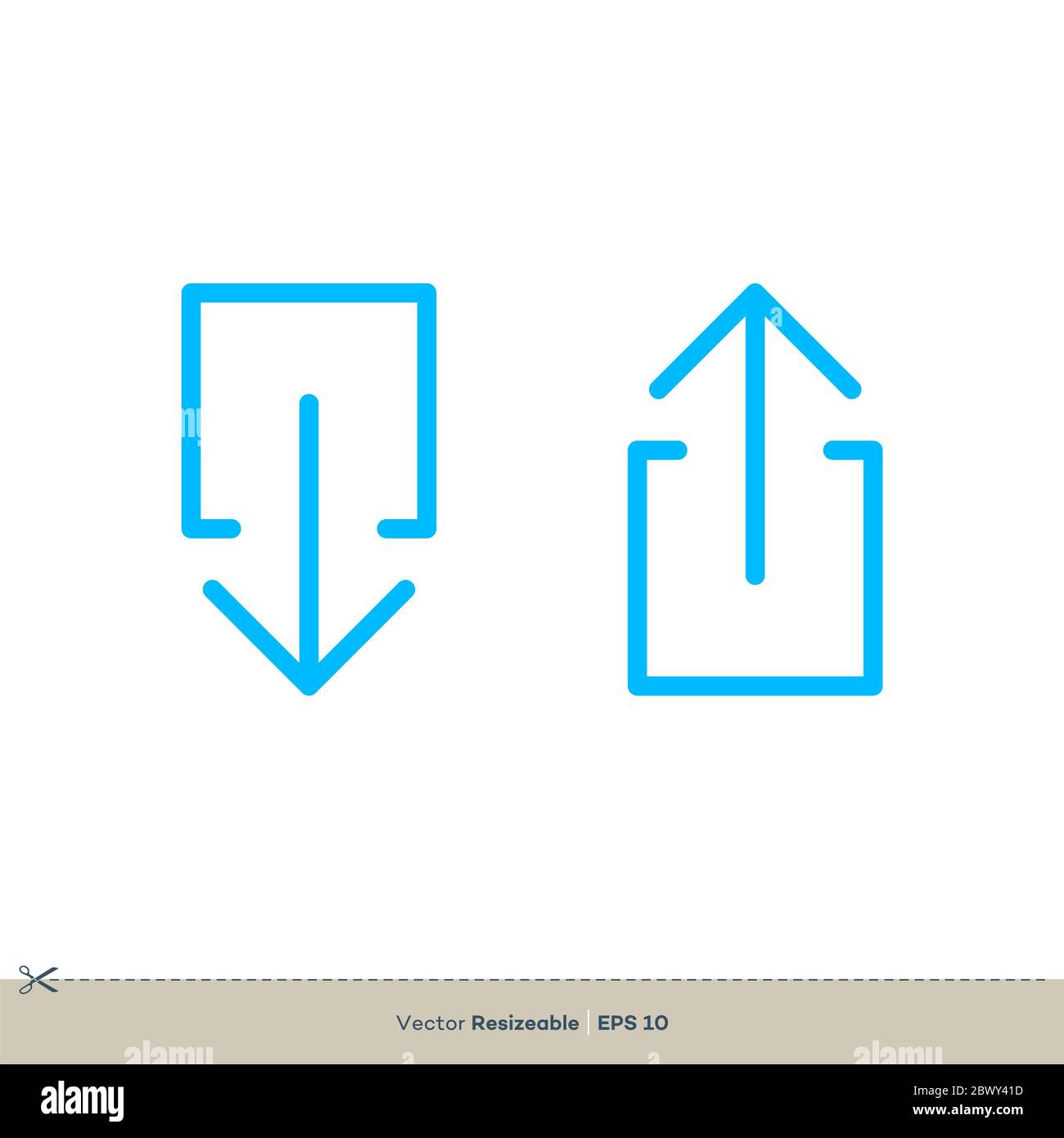 Download and Upload Icon Illustration Design. Vector EPS 10 Stock Photo ...