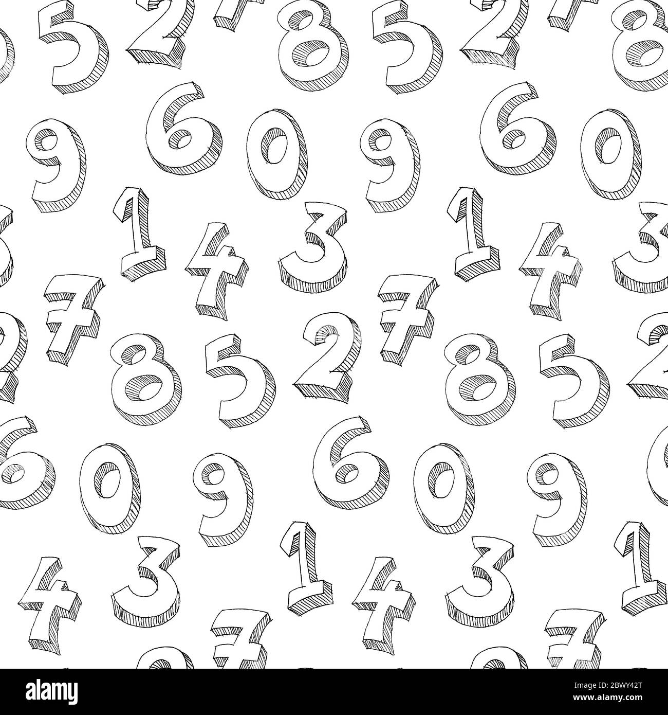 Repeating numbers Black and White Stock Photos & Images - Alamy