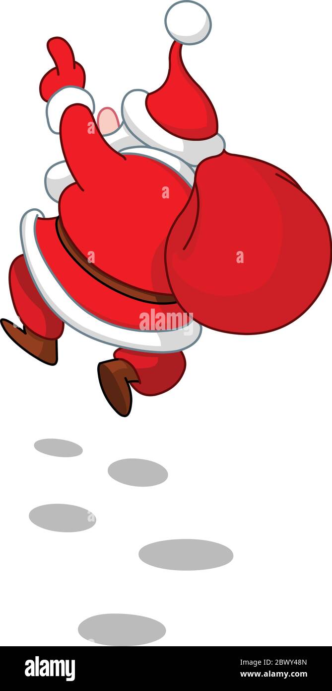 Cute santa claus jump Stock Vector Images - Alamy