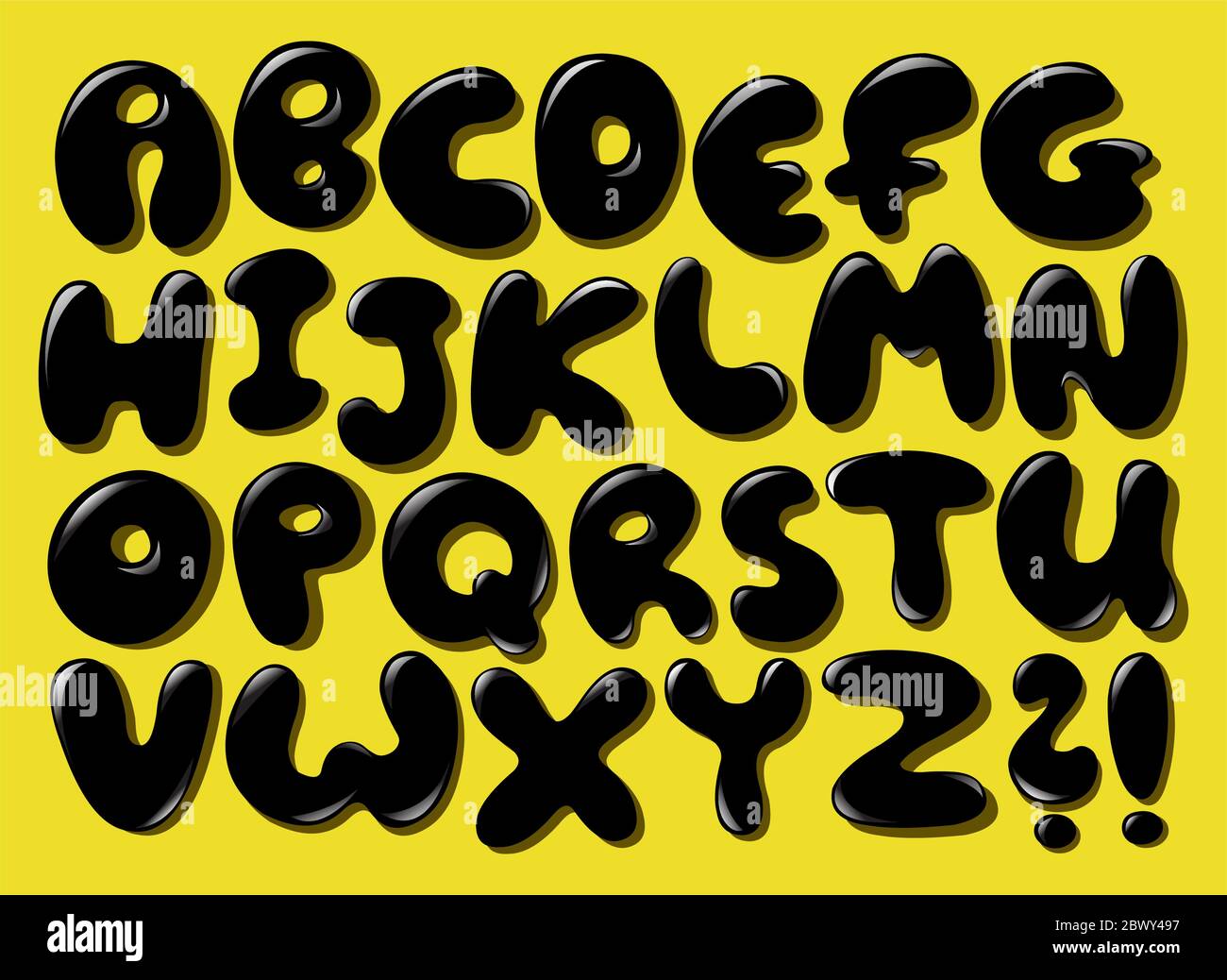 Black alphabet hi-res stock photography and images - Alamy