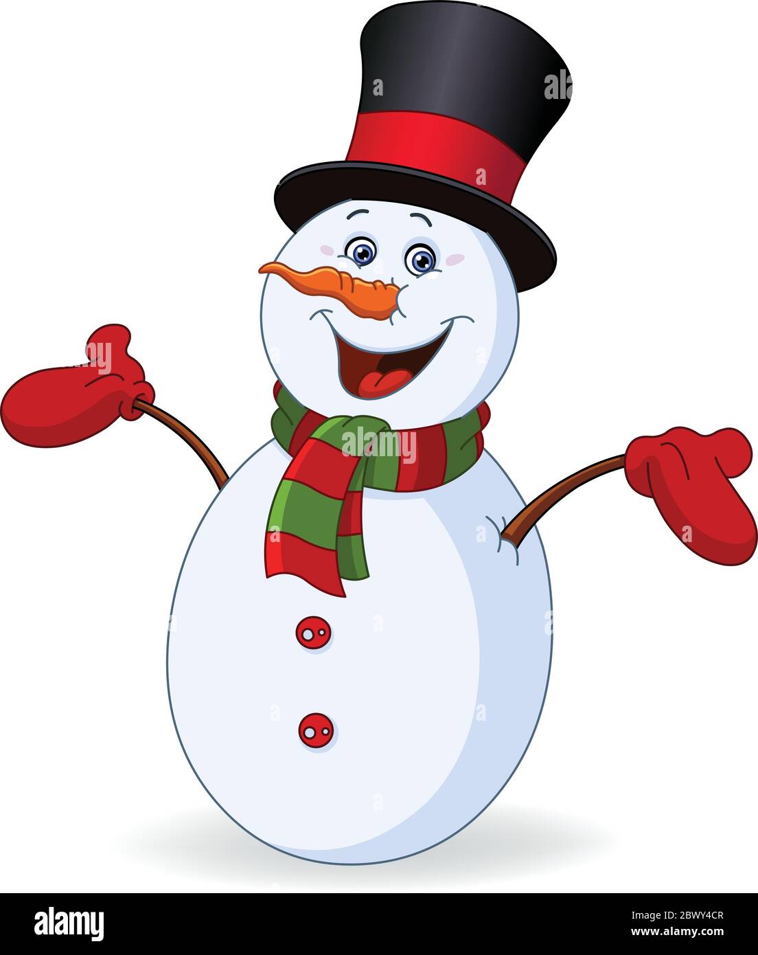 Cartoon snowman smile Cut Out Stock Images & Pictures - Alamy