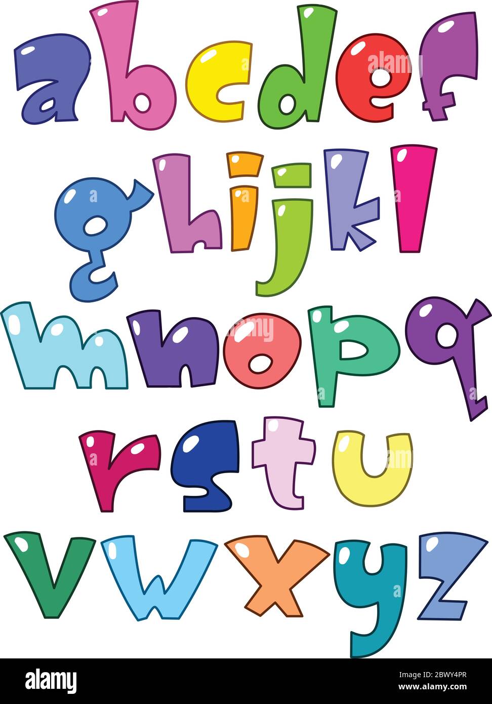 Cartoon small alphabet Stock Vector Image & Art - Alamy