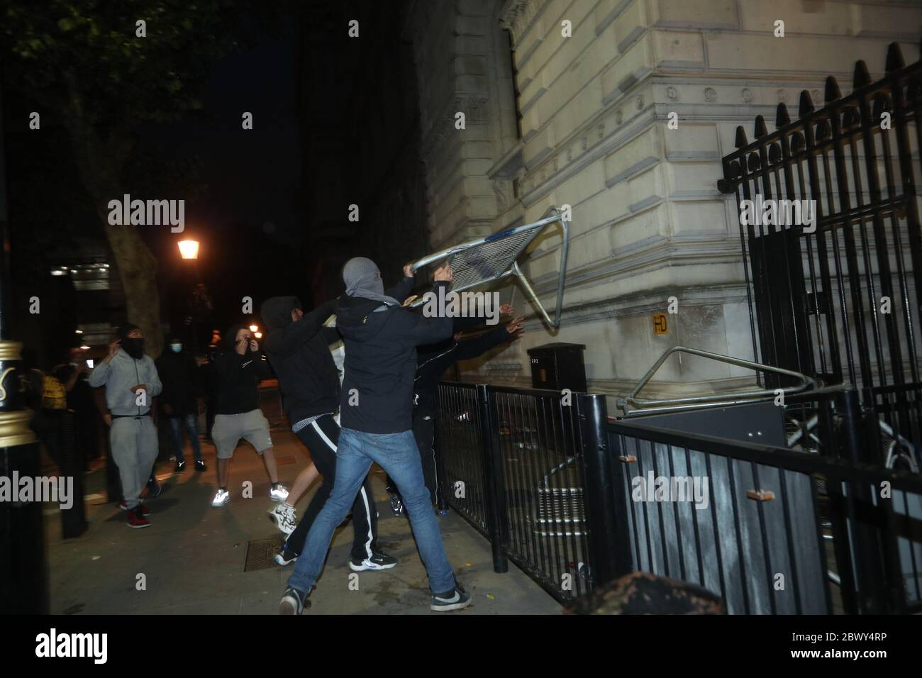 Street barricades hi-res stock photography and images - Alamy