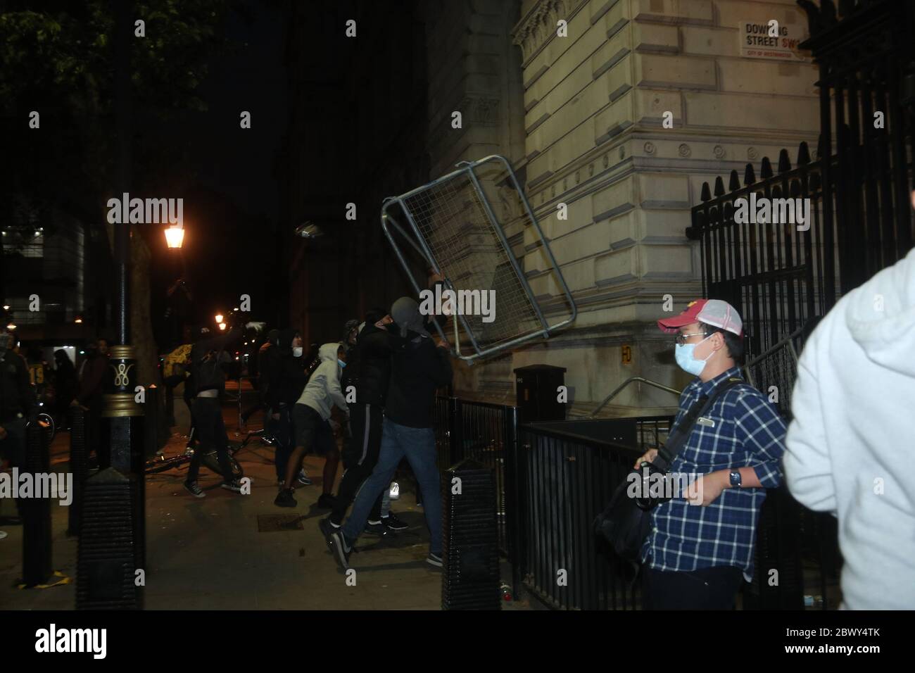 Street barricades hi-res stock photography and images - Alamy