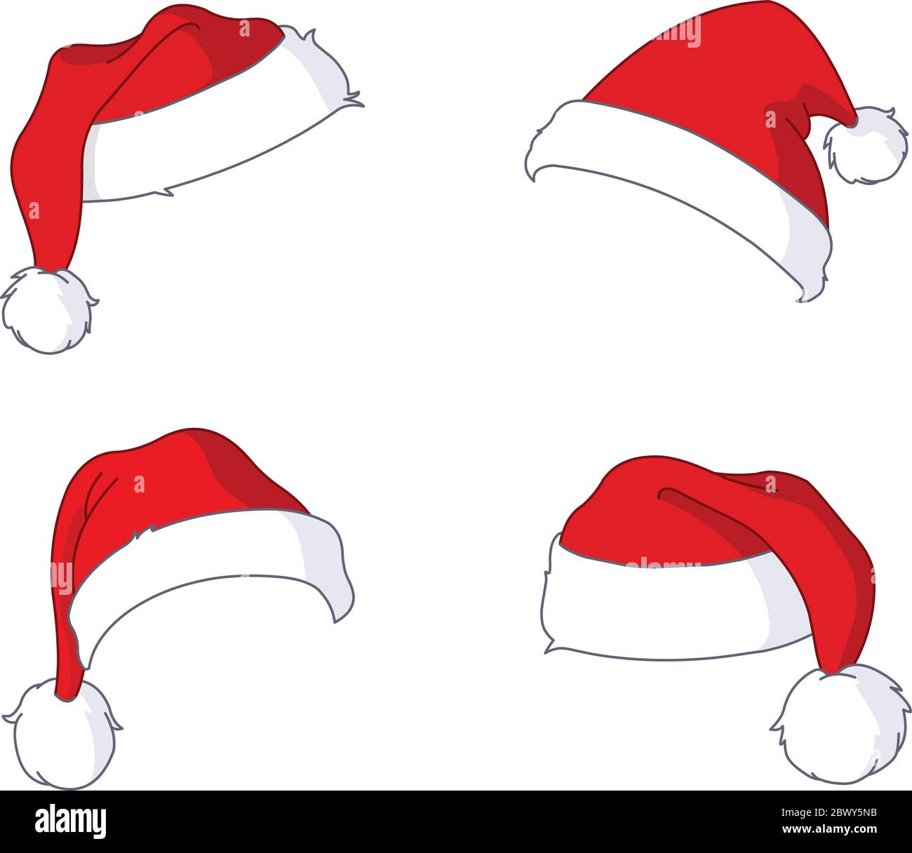Santa claus hat present Cut Out Stock Images & Pictures - Alamy