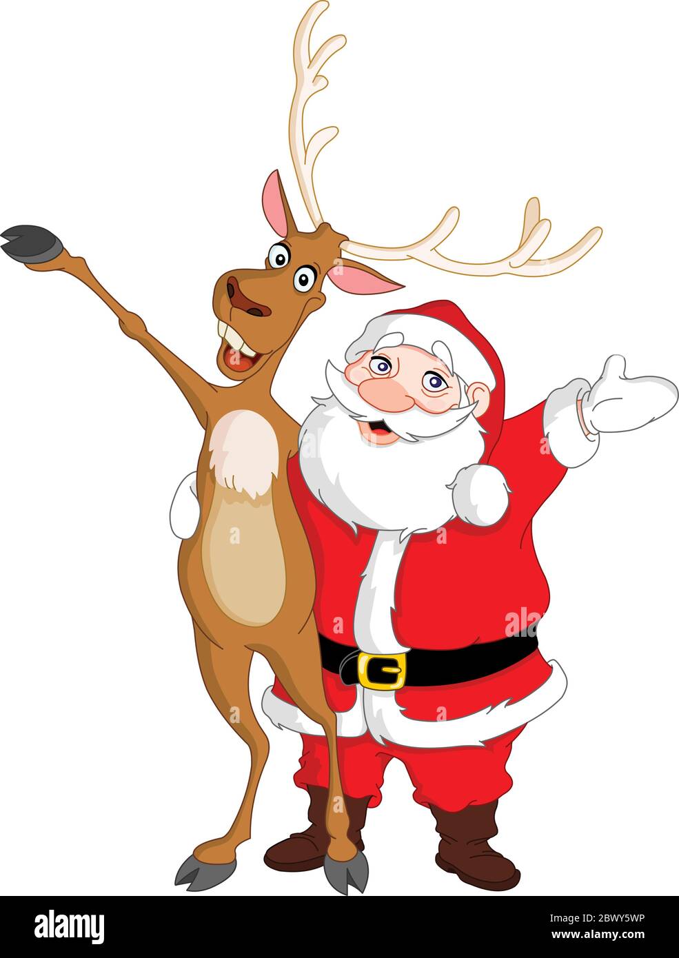 Santa and rudolph hi-res stock photography and images - Alamy