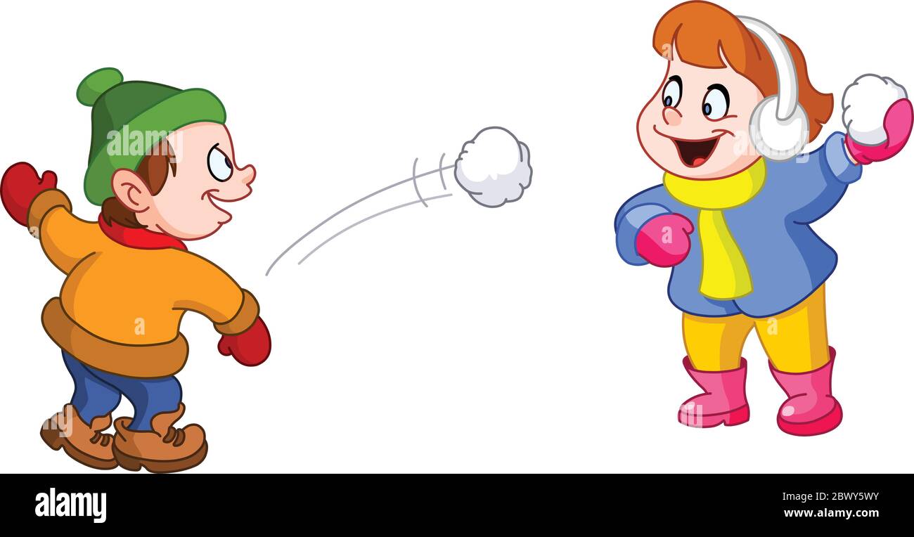 Snowball Fight Cartoon