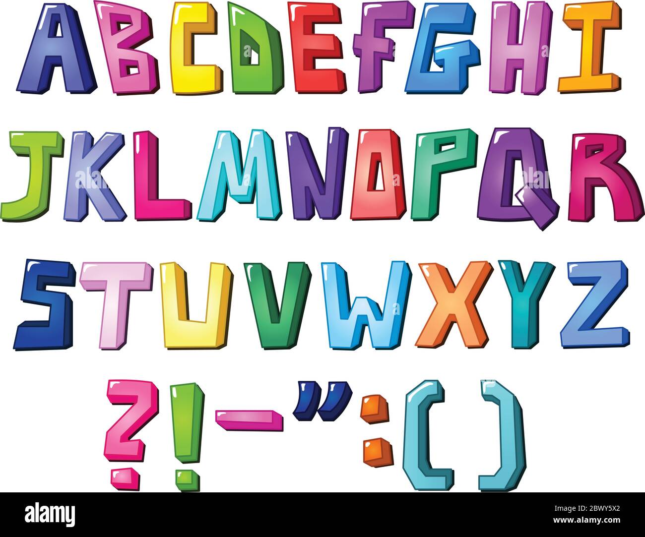 3d square letters Stock Vector Images - Alamy