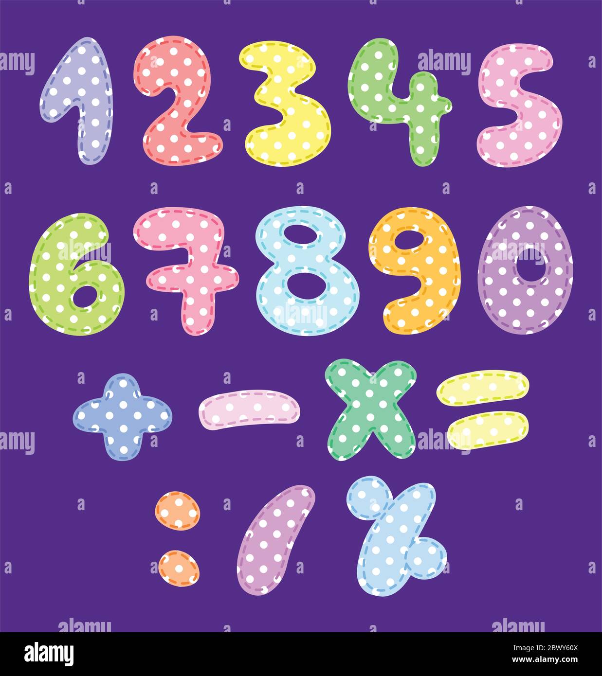 Blue pink numbers Stock Vector Images - Alamy