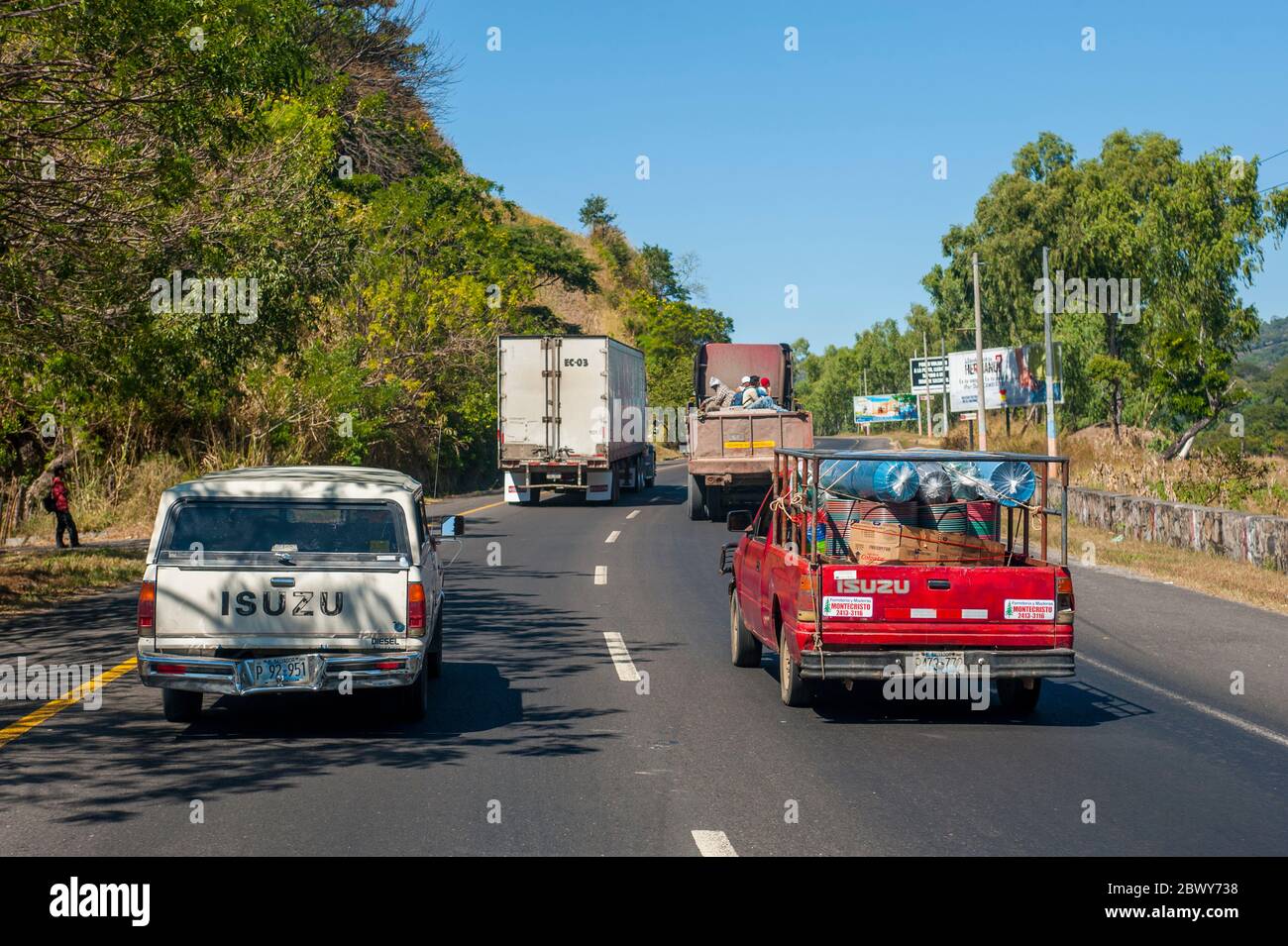 Traffic on the Pan American Highway (The Longest Road in the World) in ...