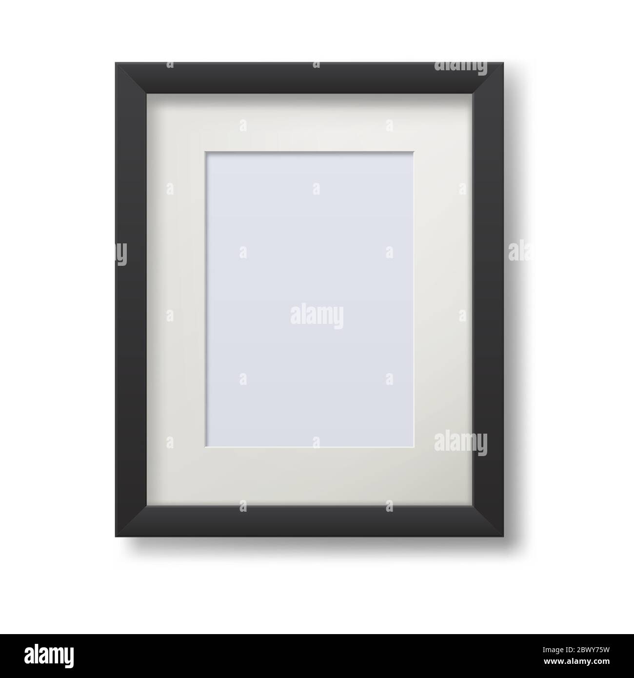 Realistic modern frame for paintings isolated on white background Stock ...