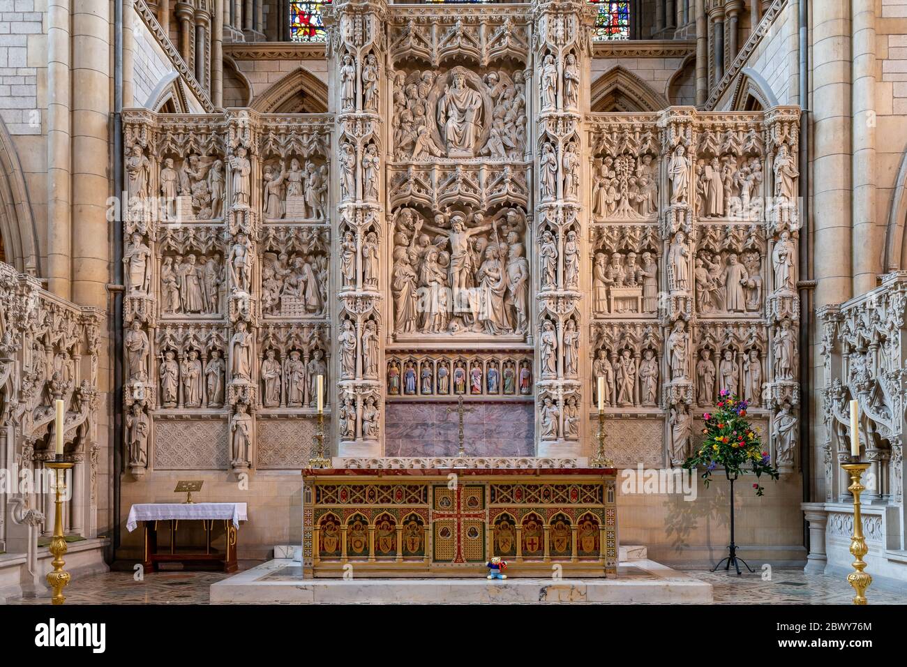 The altar inside Truro cathedral in Cornwall Stock Photo - Alamy