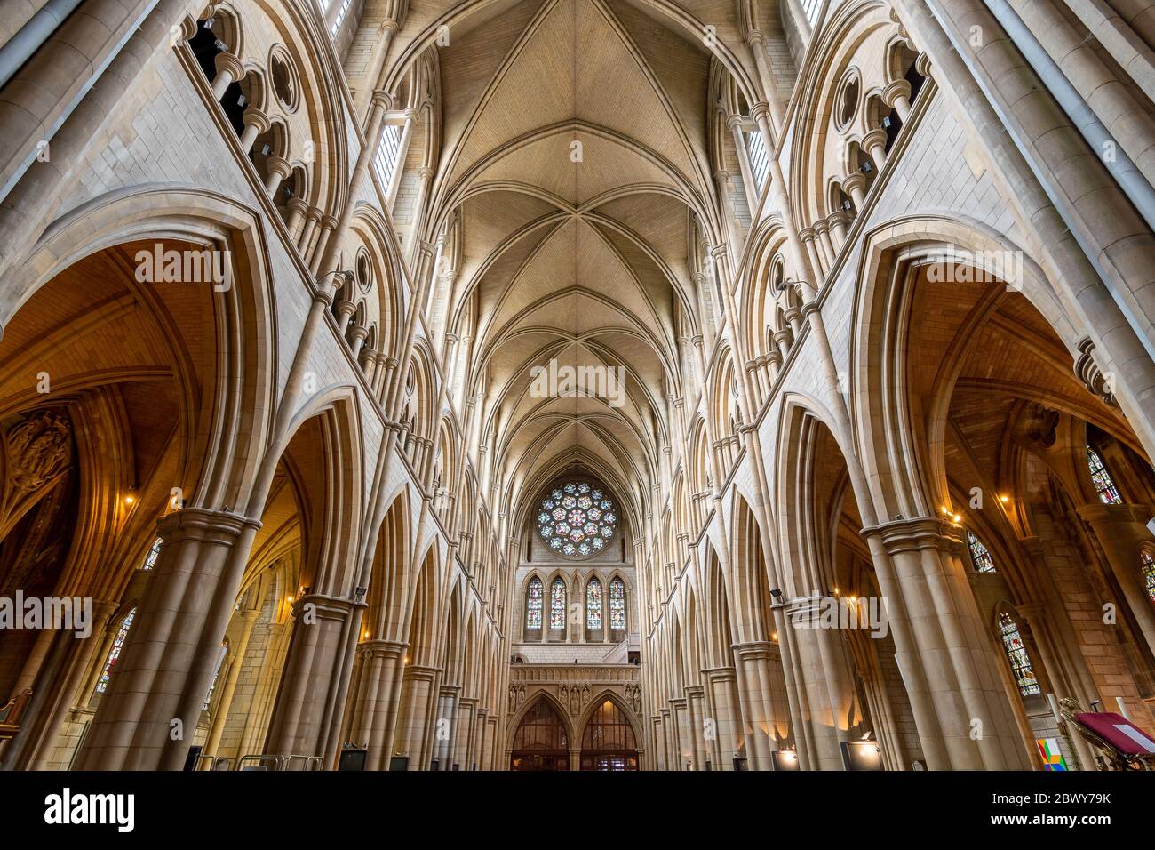 View of the inside of Truro cathedral in Cornwall Stock Photo - Alamy
