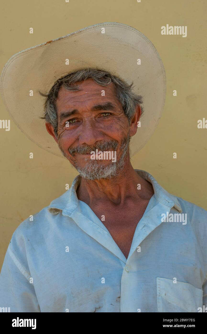 Portrait of local mestizo man in the small city of Copan, Honduras ...