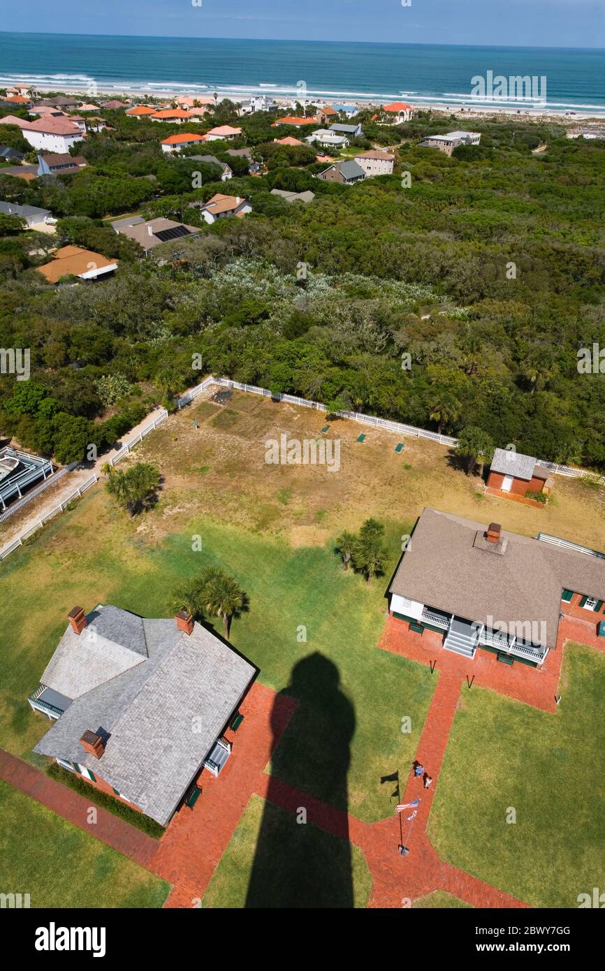 View from Ponce Inlet Lighthouse, Daytona Beach, Florida, USA Stock ...