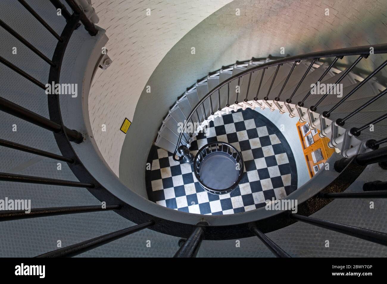 Spiral stairs in Ponce Inlet Lighthouse, Daytona Beach, Florida, USA ...