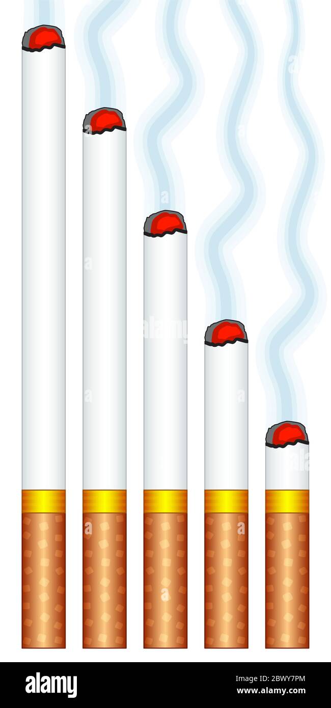 Illustration of the smoking cigarettes set Stock Vector Image & Art - Alamy