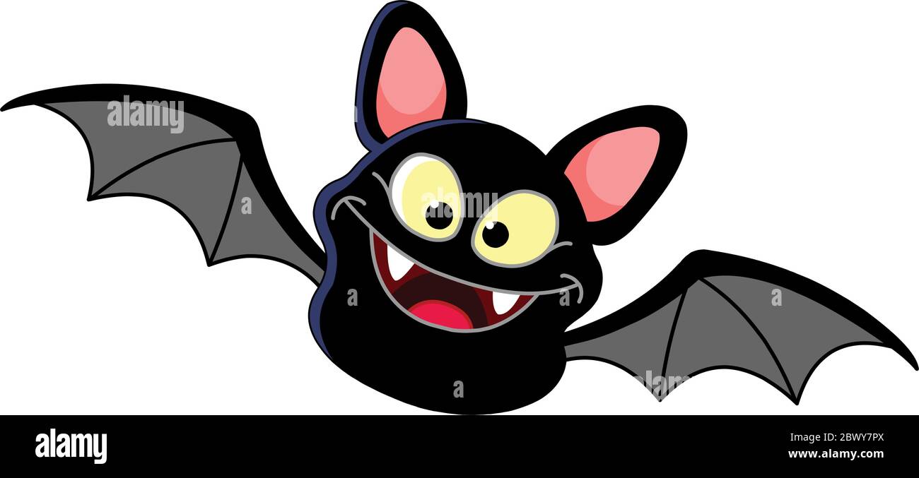 Smiling bat flying Stock Vector Image & Art - Alamy