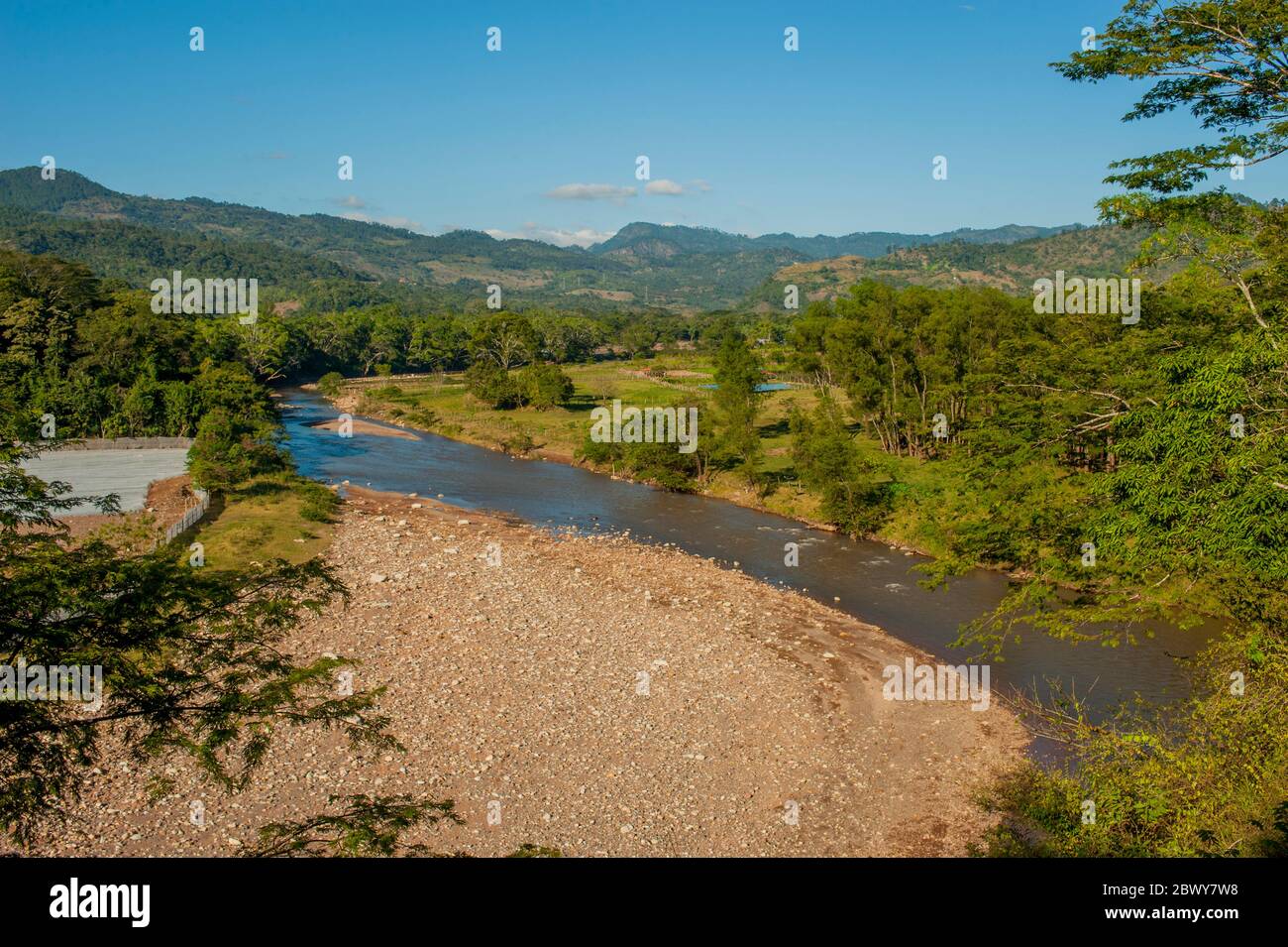 View of the Copan River near Copan, Honduras Stock Photo - Alamy