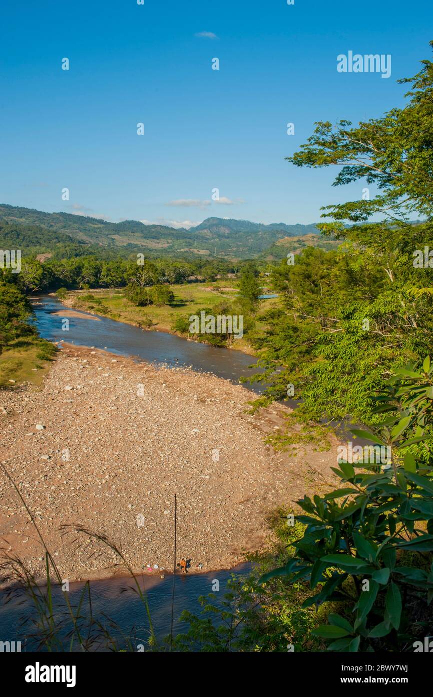 View of the Copan River near Copan, Honduras Stock Photo - Alamy