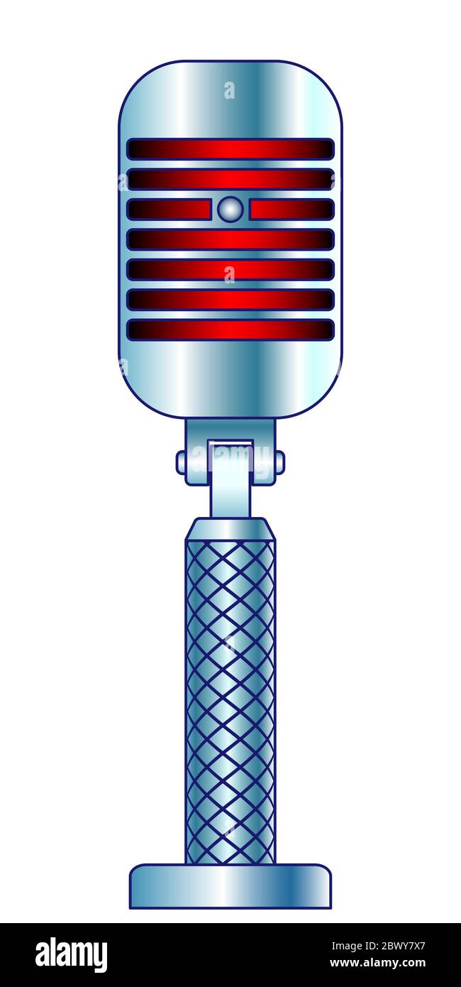 Illustration of the abstract vintage microphone Stock Vector Image ...