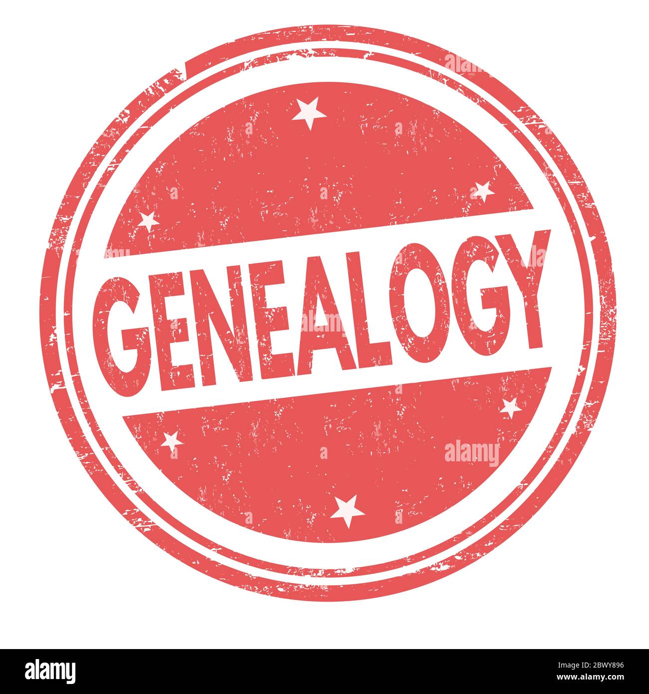 Genealogy sign or stamp on white background, vector illustration Stock ...