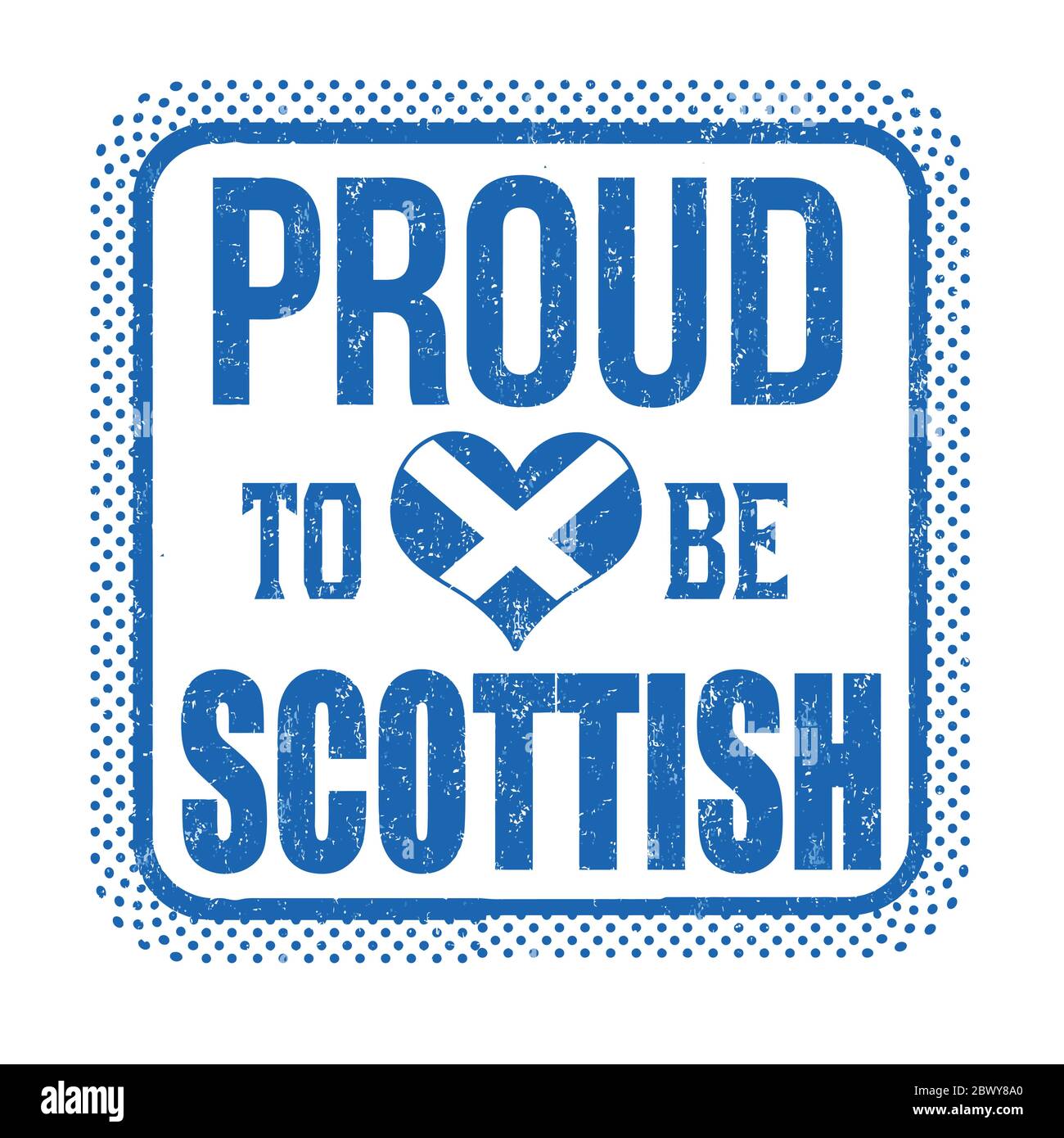 Proud to be scottish sign or stamp on white background, vector ...