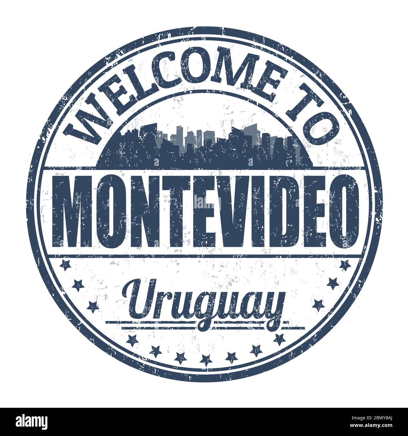 Welcome to Montevideo sign or stamp on white background, vector ...