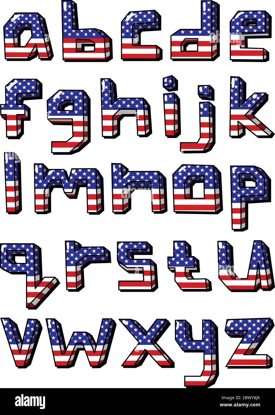 Independence text american flag pattern Cut Out Stock Images & Pictures ...