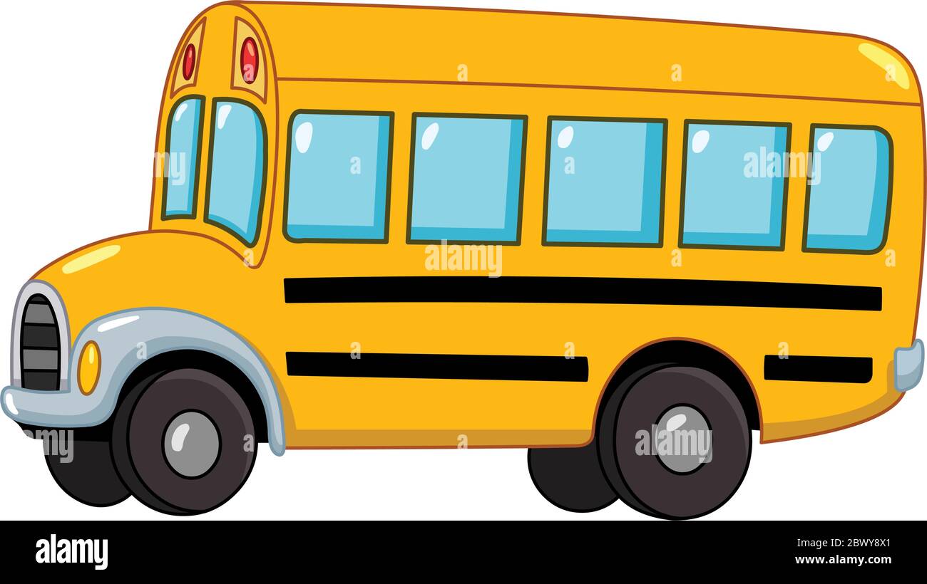 Vector illustration cute bus Stock Vector Images - Alamy