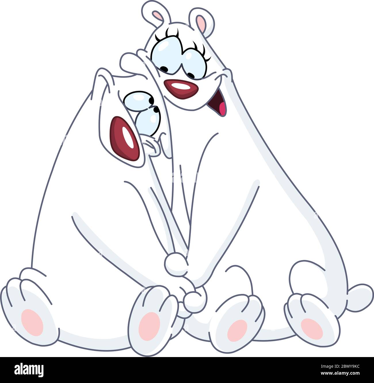 Two polar bears hugging each other Stock Vector Image & Art - Alamy