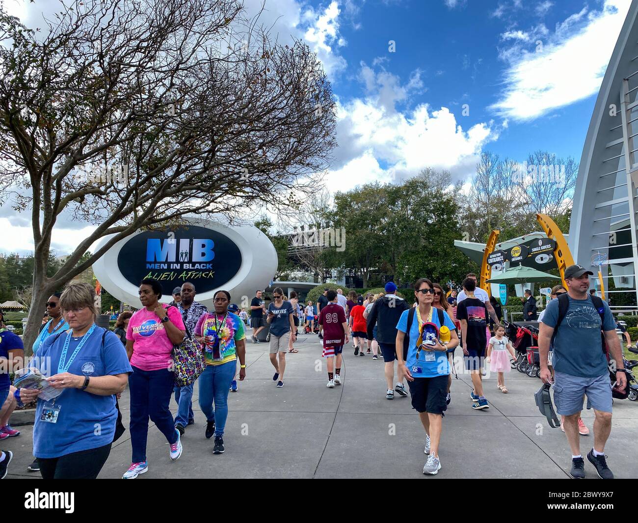Orlando,FL/USA-2/16/20: The exterior of the Men in Black Ride at the ...
