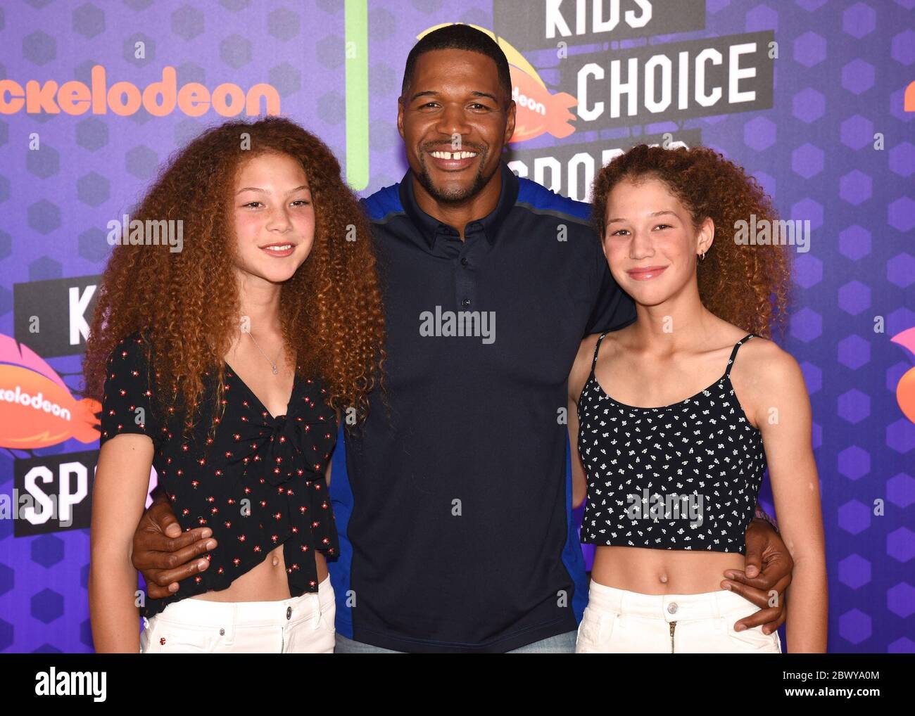 July 19, 2018, Santa Monica, California, USA: Isabella Strahan, Michael Strahan and Sophia ...