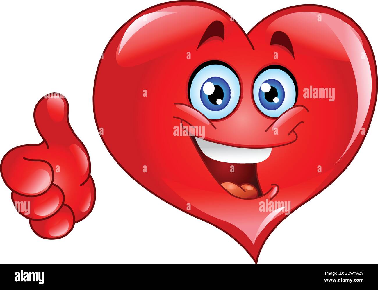 Heart hand emoji Stock Vector Images - Alamy