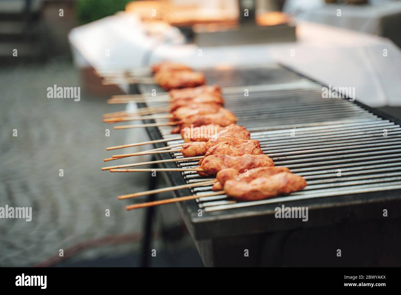 Meat bbq display grill hi-res stock photography and images - Alamy
