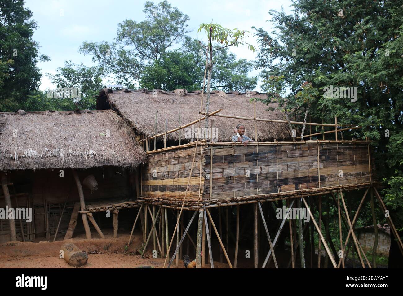 An Indigenous woman seen on a Machang at a village in Thanchi in ...