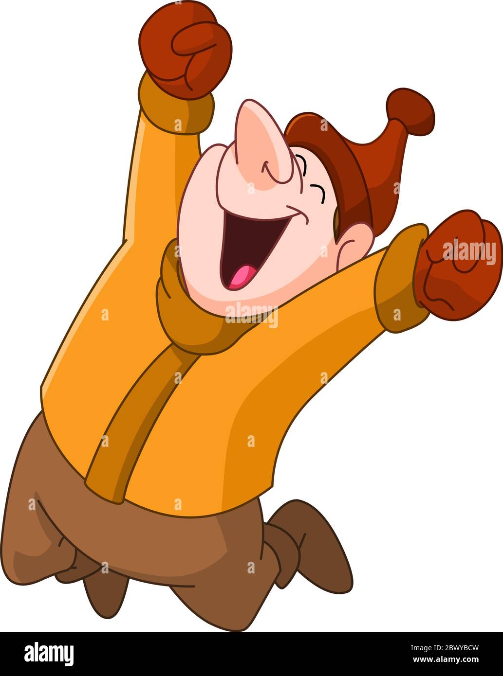 Excited Man Cartoon