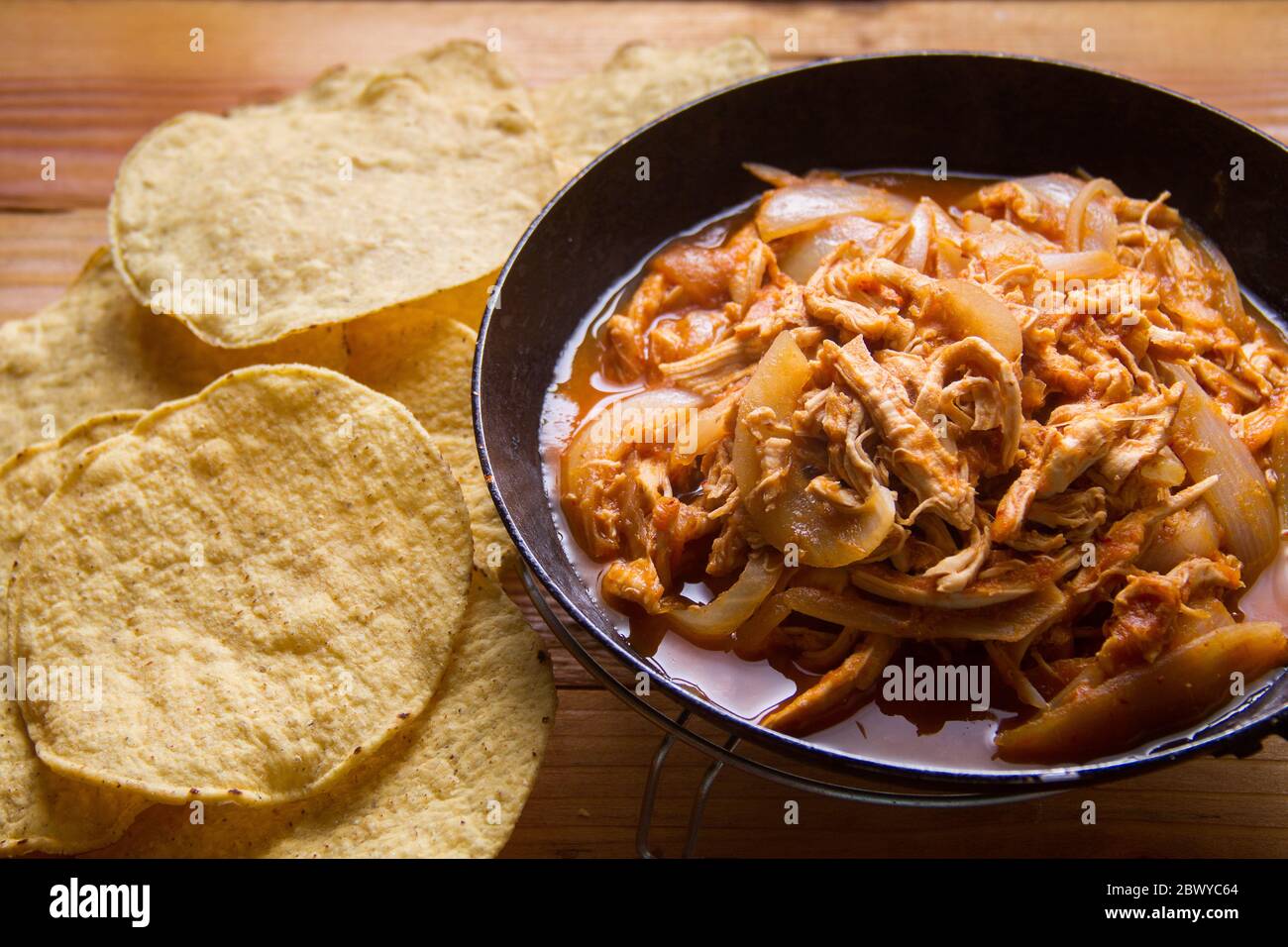 Traditional mexican chicken tinga Stock Photo - Alamy