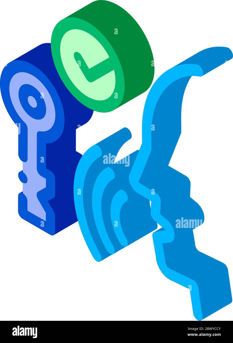 Security System Voice Control isometric icon vector illustration Stock ...