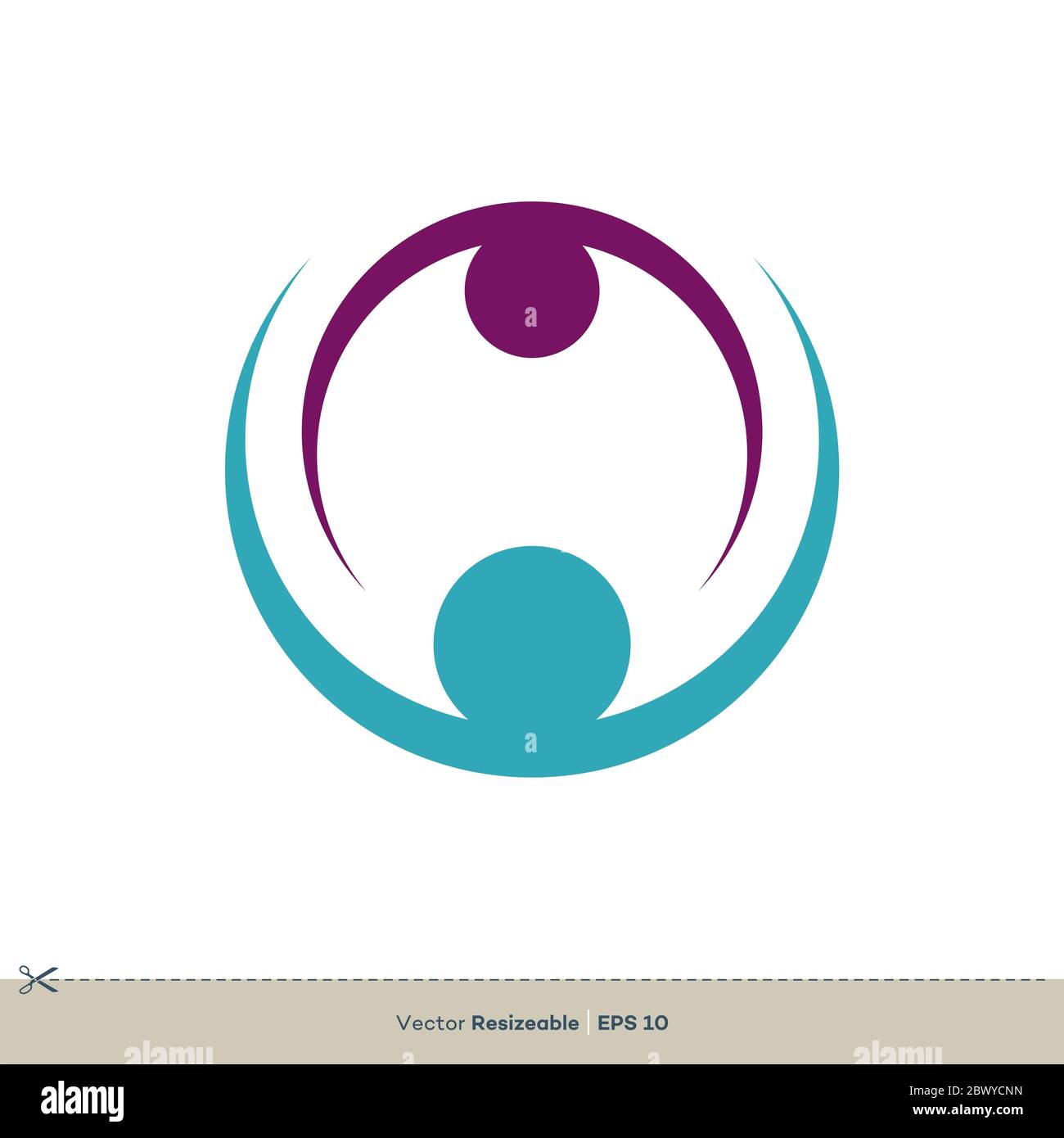 Circle Swoosh Vector Logo Template Illustration Design. Vector EPS 10 ...