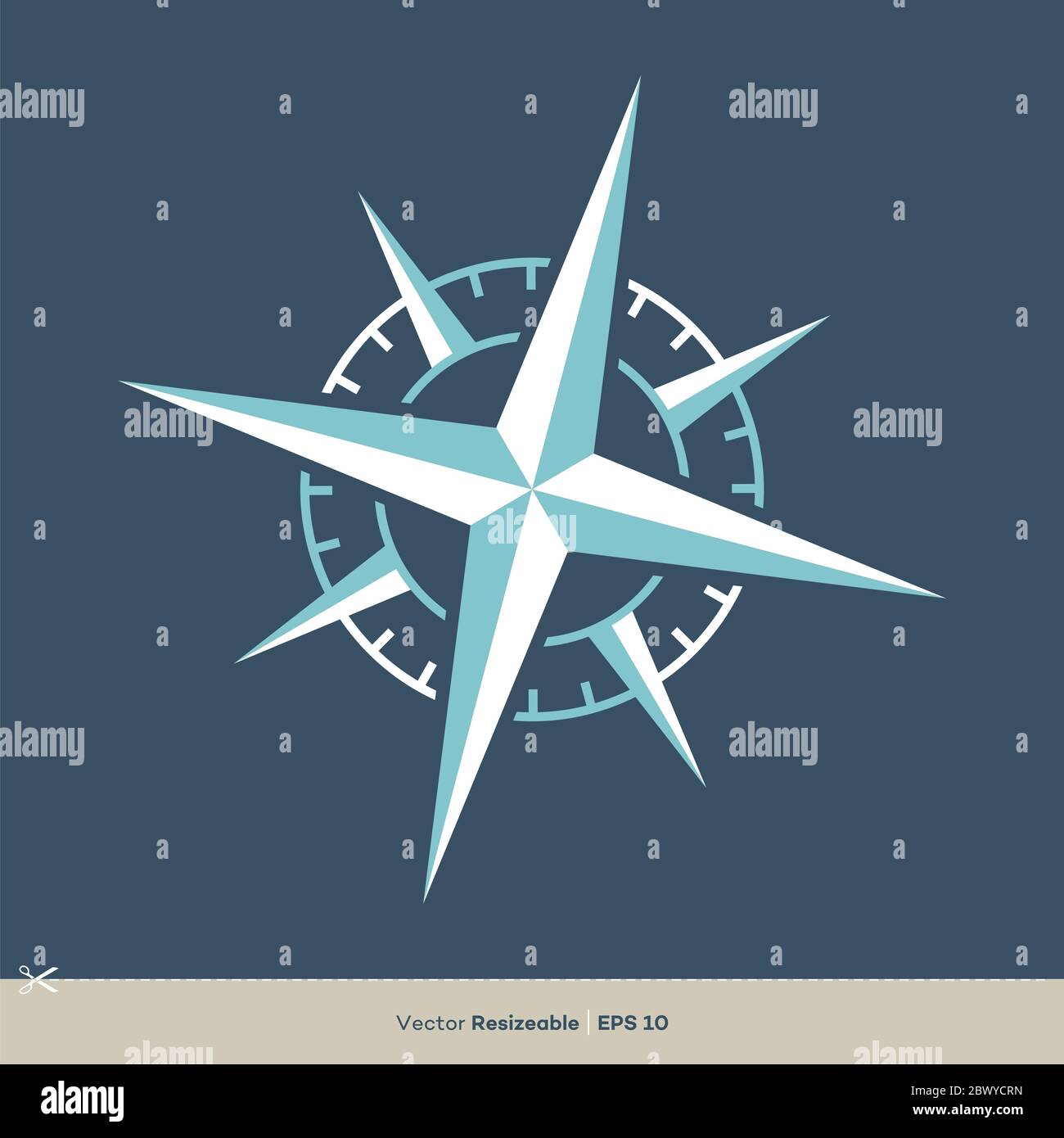 Compass Rose Logo Template Illustration Design. Vector EPS 10 Stock ...