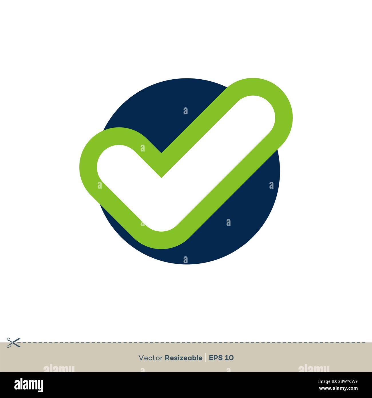 Green Check Mark Logo Template Illustration Design. Vector EPS 10 Stock ...