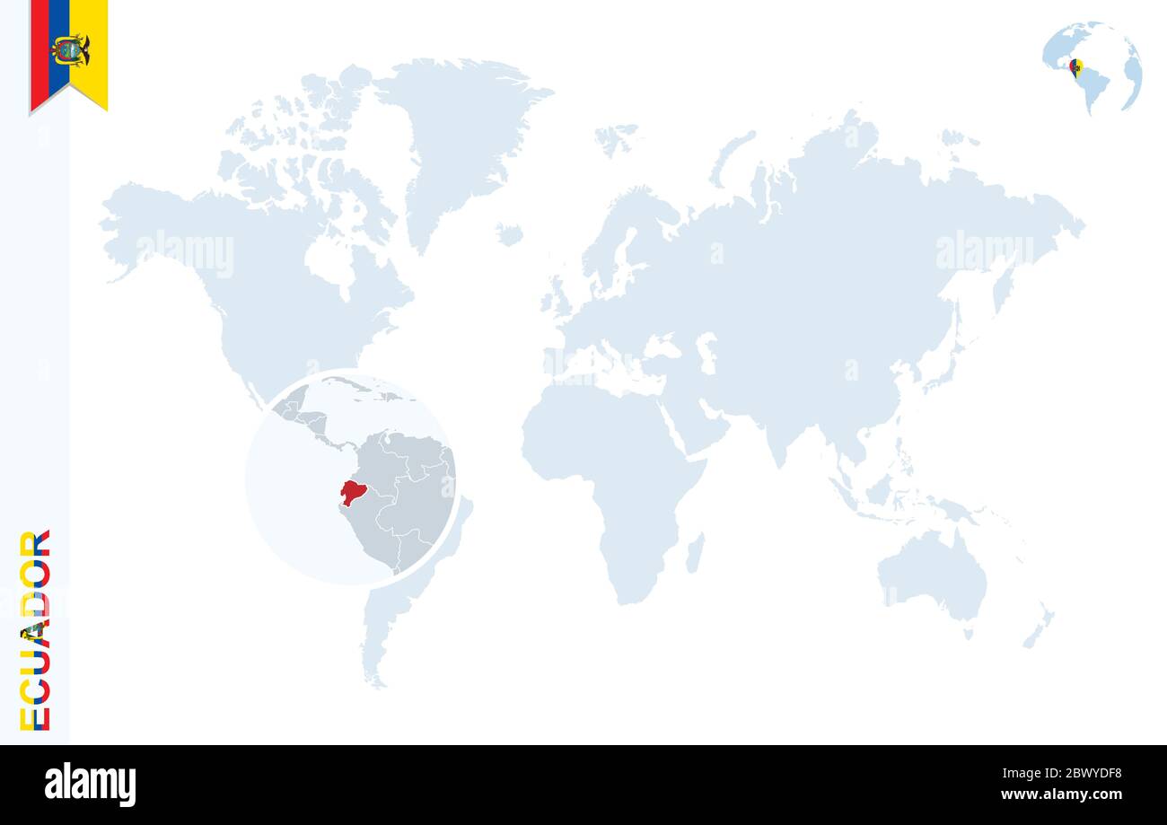 World map ecuador