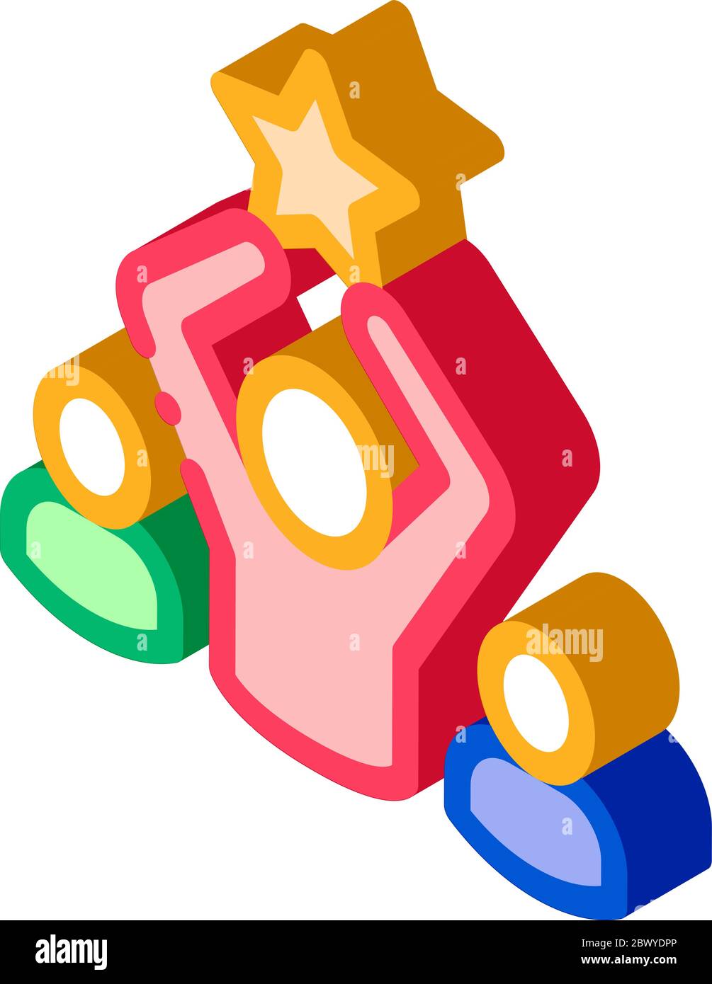 Winner Star Human Talent isometric icon vector illustration Stock ...