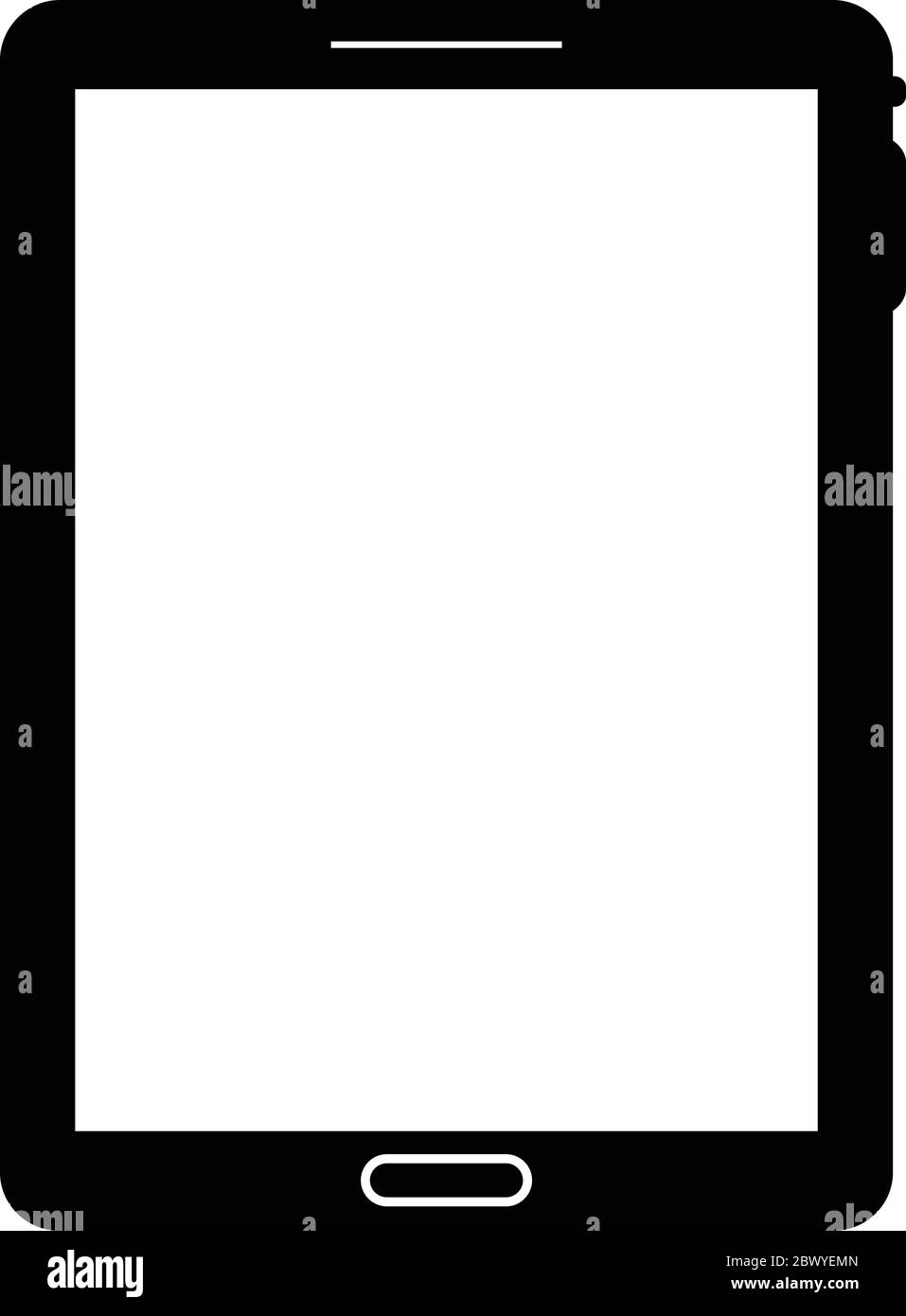 Tablet icon Black and White Stock Photos & Images - Alamy