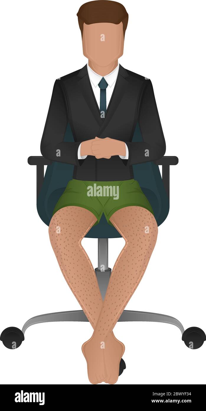 Portrait office manager sitting Stock Vector Images - Alamy